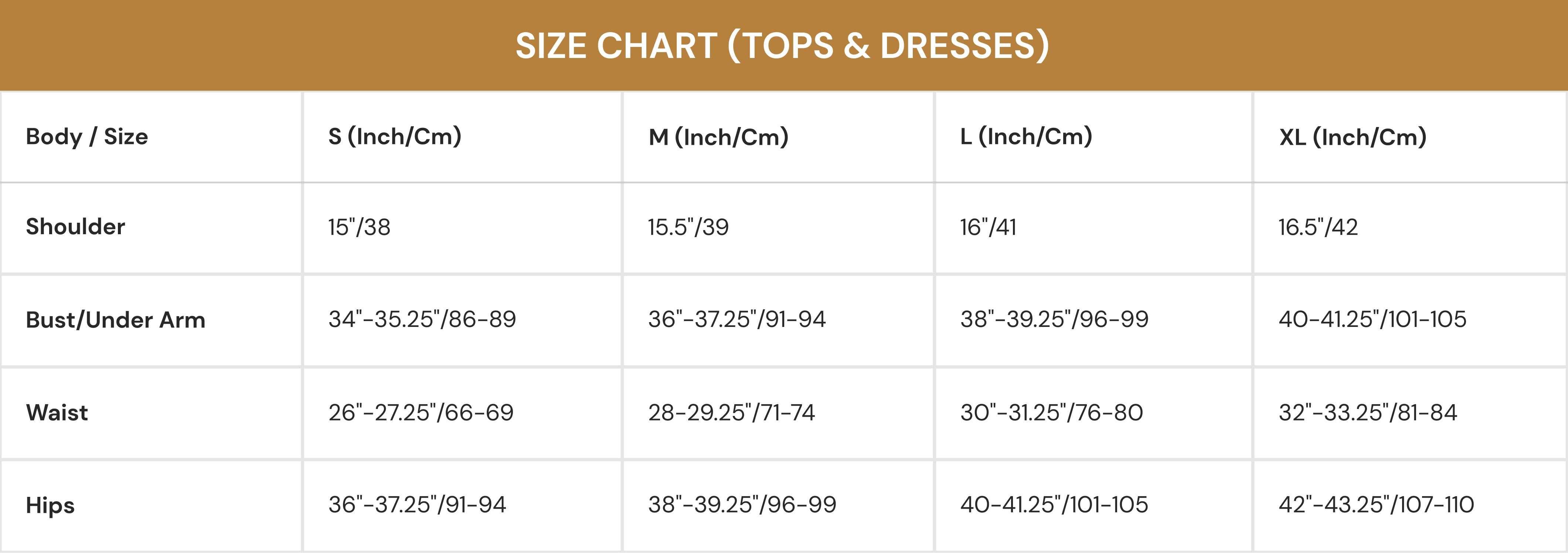 Size Chart – Akashi Clothing